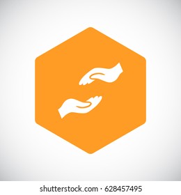 Help Hand Icon Flat Stock Vector (Royalty Free) 628457495 | Shutterstock
