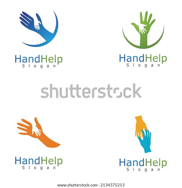 Help Hand Vector Logo Design Icon Stock Vector (Royalty Free) 2134375213 | Shutterstock