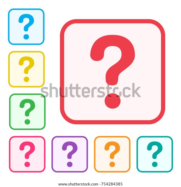 Help Icon Red Question Mark Sign Stock Vector (Royalty Free) 754284385 ...