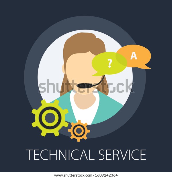 Help Icon Technical Support Icon Computer Stock Vector (Royalty Free ...