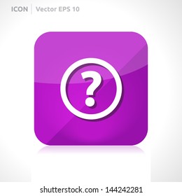 Question Mark Help Button: vector de stock (libre de regalías ...