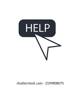 Help Line Icon Simple Element Illustration Stock Vector (Royalty Free ...