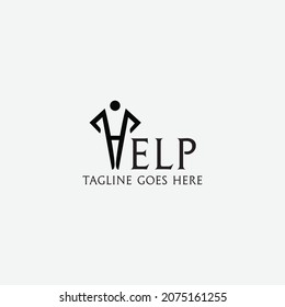 Help Logo Design Template Vector Illustration Stock Vector (Royalty ...