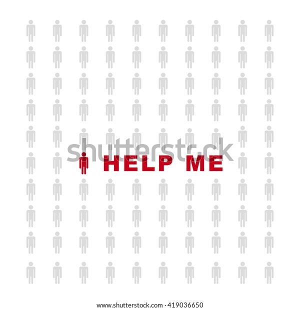 Help Me Message Bubble Stock Vector (Royalty Free) 419036650 | Shutterstock