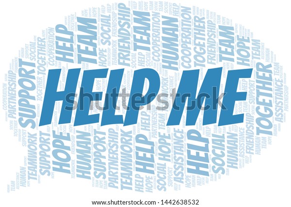 Help Me Word Cloud Vector Made Stock Vector (Royalty Free) 1442638532 ...