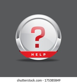Help Rounded Vector Icon Button Stock Vector (Royalty Free) 175385849 ...