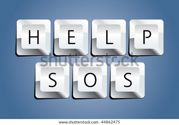 Help Sos Key Vector Drawing Stock Vector (Royalty Free) 44862475 ...