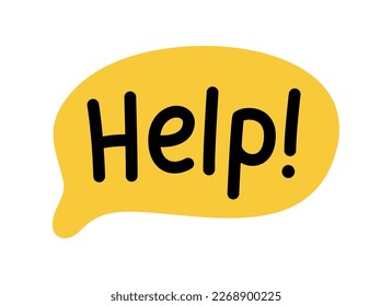 Help Speech Bubble Help Text Exclamation Stock Vector (Royalty Free ...