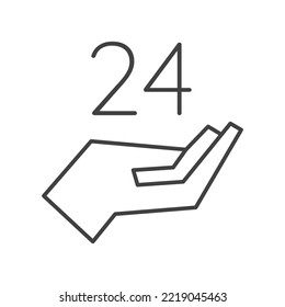 Help Support Simple Linear Icon 7 Stock Vector (Royalty Free ...