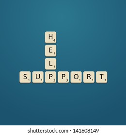 Help Support Words Stock Vector (Royalty Free) 141608149 | Shutterstock