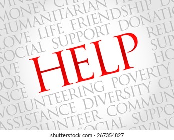 Help Word Cloud Concept: vector de stock (libre de regalías) 267354827 ...