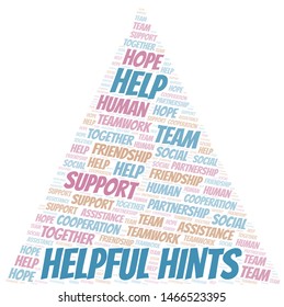 Helpful Hints Word Cloud Vector Made Stock Vector (Royalty Free ...