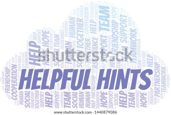 Helpful Hints Word Cloud Vector Made Stock Vector (Royalty Free ...