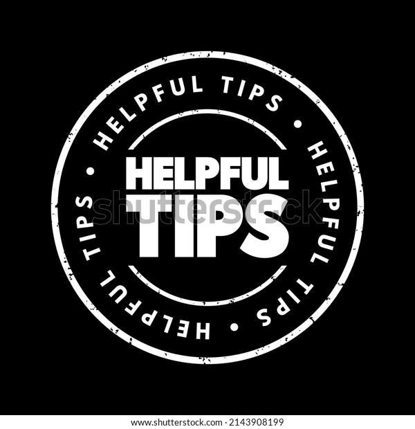 Helpful Tips Text Stamp Concept Background Stock Vector (Royalty Free ...