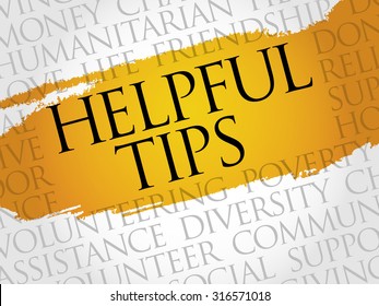 Helpful Tips Word Cloud Concept Stock Vector (Royalty Free) 316571018 ...