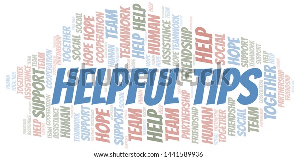Helpful Tips Word Cloud Vector Made Stock Vector (Royalty Free ...
