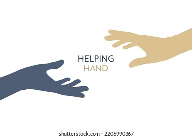 Helping Hand Concept Gesture Sign Help Stock Vector (Royalty Free) 2262219117 | Shutterstock