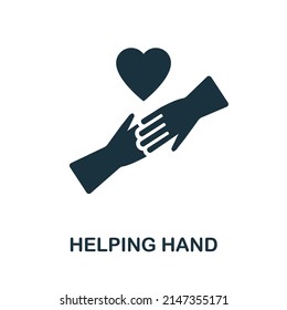 Helping Hand Line Icon Simple Element Stock Vector (Royalty Free ...