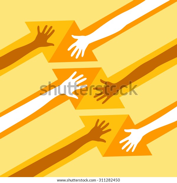 Helping Hands Stock Vector (Royalty Free) 311282450 | Shutterstock
