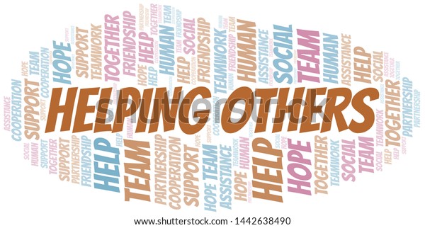 Helping Others Word Cloud Vector Made Stock Vector (Royalty Free ...
