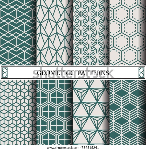 Hexagon Geometric Vector Patternpattern Fills Web Stock Vector (Royalty ...