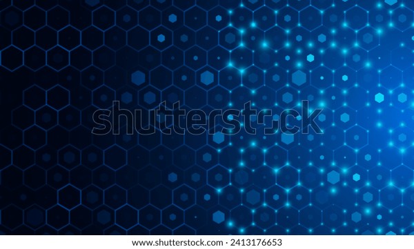 Hexagonal Abstract Technology Background Hexagons Pattern Stock Vector ...