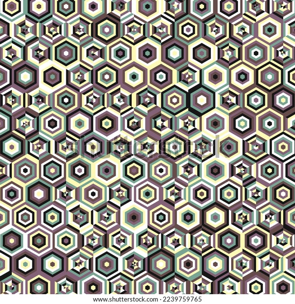 Hexagonal Maze Pattern Abstract Illustration Stock Vector (Royalty Free ...