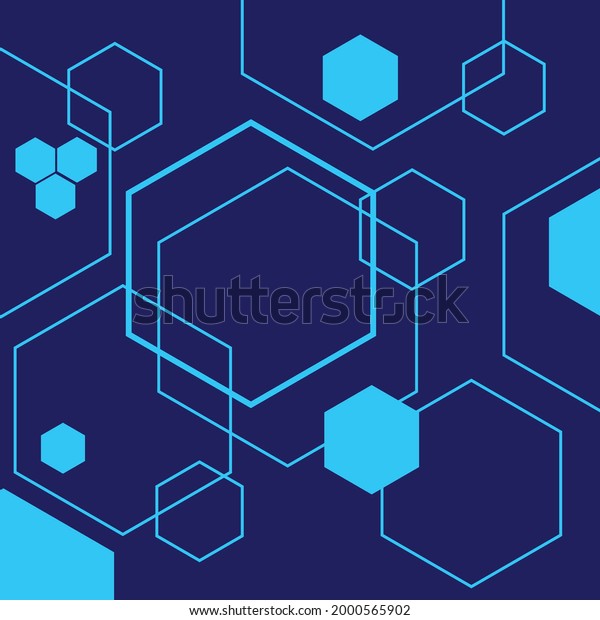 Hexagonal Technology Abstract Background Vector Design Stock Vector (Royalty Free) 2000565902 ...