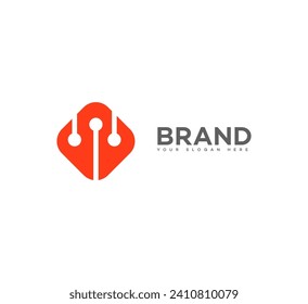 Hi Tech Logo Design Vector Template Stock Vector (Royalty Free ...