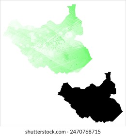 High Detailed Vector Map South Sudan Stock Vector (Royalty Free ...