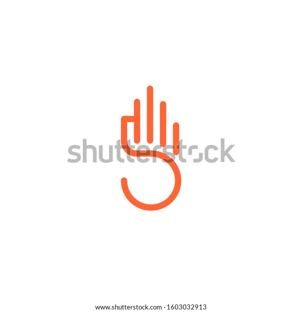 High Five Logo Design Vector Template: เวกเตอร์สต็อก (ปลอดค่าลิขสิทธิ์ ...