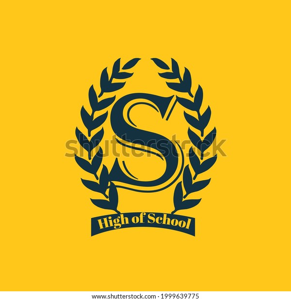 High School Logo Design Vector Stock Vector (Royalty Free) 1999639775 ...