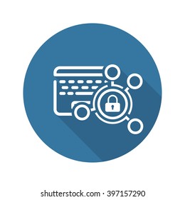 High Security Level Icon Flat Design Stock Vector (Royalty Free ...