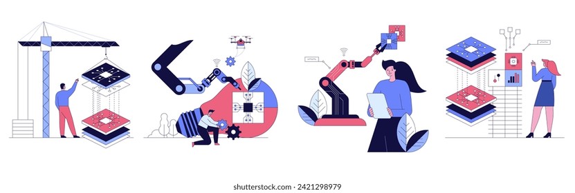 24,564 High Tech Factory Microchip Stock Vectors and Vector Art ...