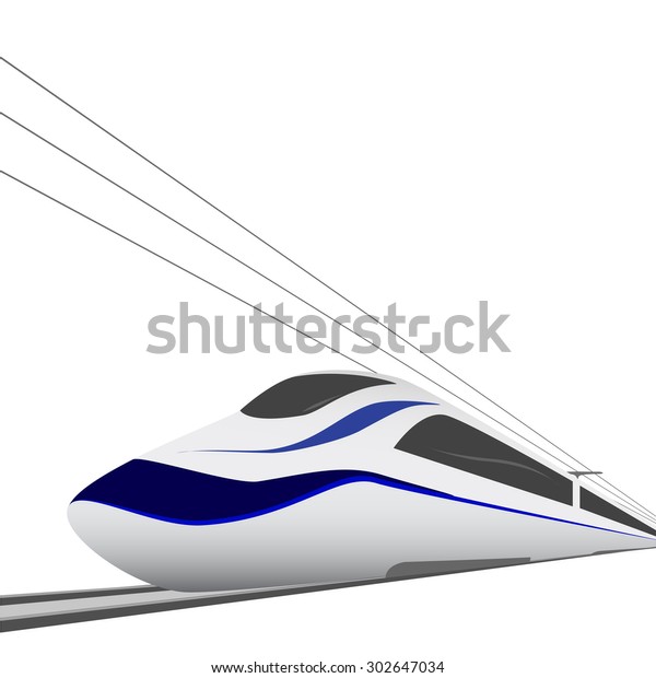 Highspeed Train Stock Vector (Royalty Free) 302647034 | Shutterstock