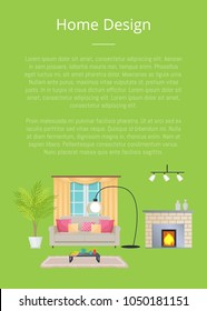 Interior Design Living Room Collection Posters Stock Illustration ...