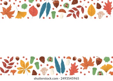 Autumn Foliage Left Side Design Concept Stock Vector (Royalty Free ...