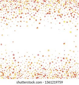 Horizontal Border Confetti Stars Isolated Yellow Stock Vector (Royalty ...