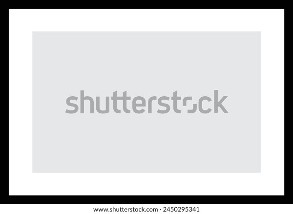 Horizontal Photo Frame Rectangular Wall Picture Stock Vector (Royalty ...