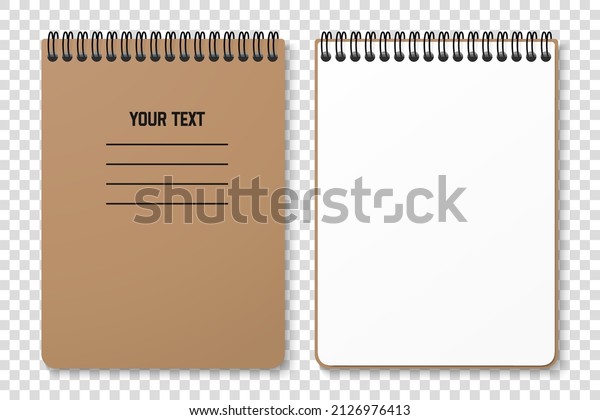 Horizontal Spiral Spring Notepad Space Your Stock Vector (Royalty Free) 2126976413 | Shutterstock