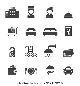 Hotel Hospitality Icon Set Stock Vector (Royalty Free) 180097796 ...