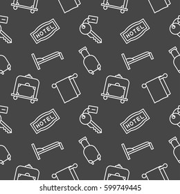 Hotel Seamless Pattern Vector Background Stock Vector (Royalty Free ...