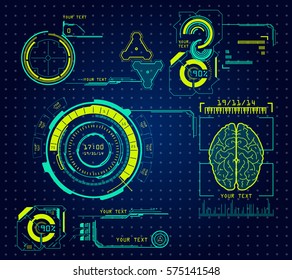 Hud Ui Business App Futuristic User Stock Vector (Royalty Free ...