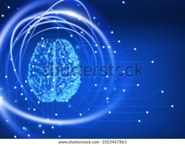 Human Brain Abstract Technology Background Vector Stock Vector (Royalty ...