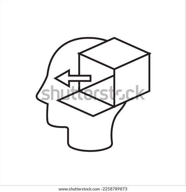 Human Brain Process Icon Thoughts That Stock Vector (Royalty Free ...