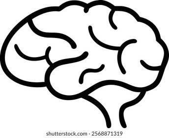 Human Brain Vector On White Background Stock Vector (Royalty Free ...