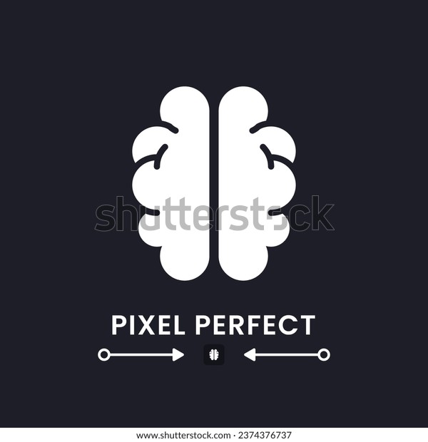 Human Brain White Solid Desktop Icon Stock Vector (Royalty Free ...