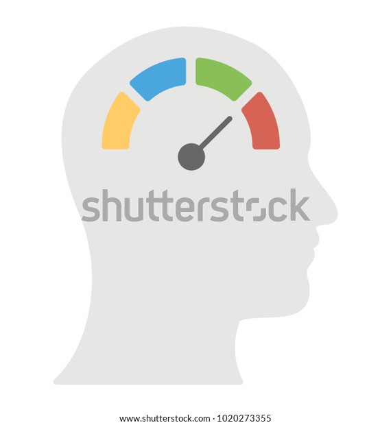 Human Head Speedometermental Performance Stock Vector (Royalty Free ...