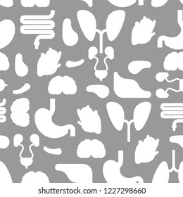 Human Internal Organs Pattern Seamless Anatomy Stock Illustration ...