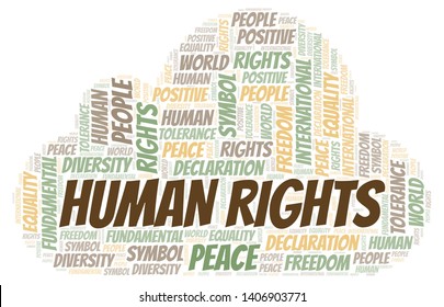 Human Rights Word Cloud Wordcloud Made Stock Vector (Royalty Free ...